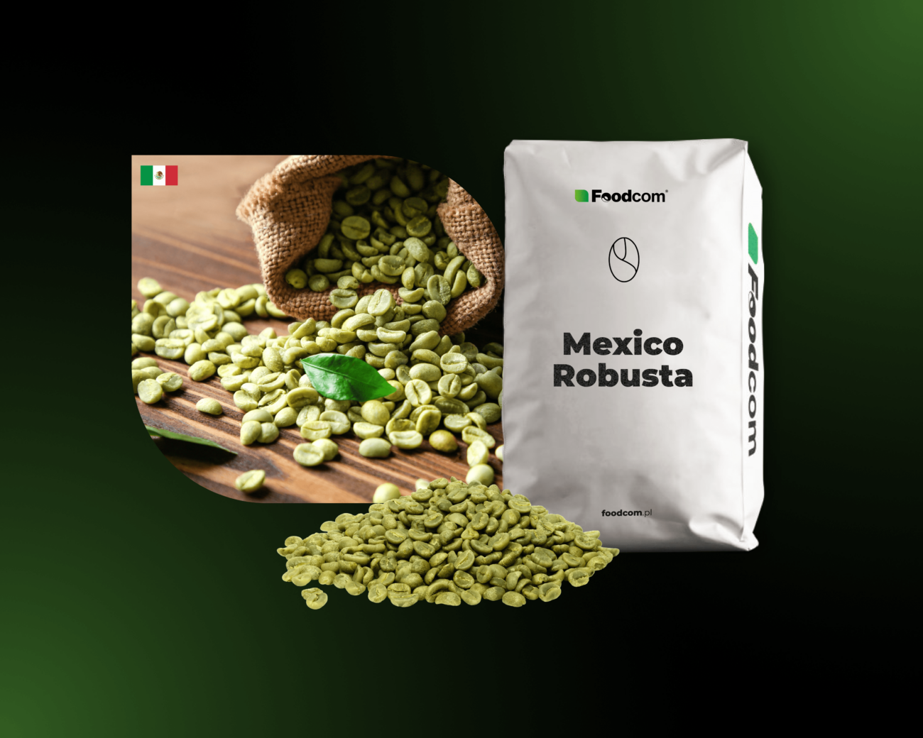 Mexico Robusta Washed | Price | 60 kg bags | B2B trade | Foodcom S.A.